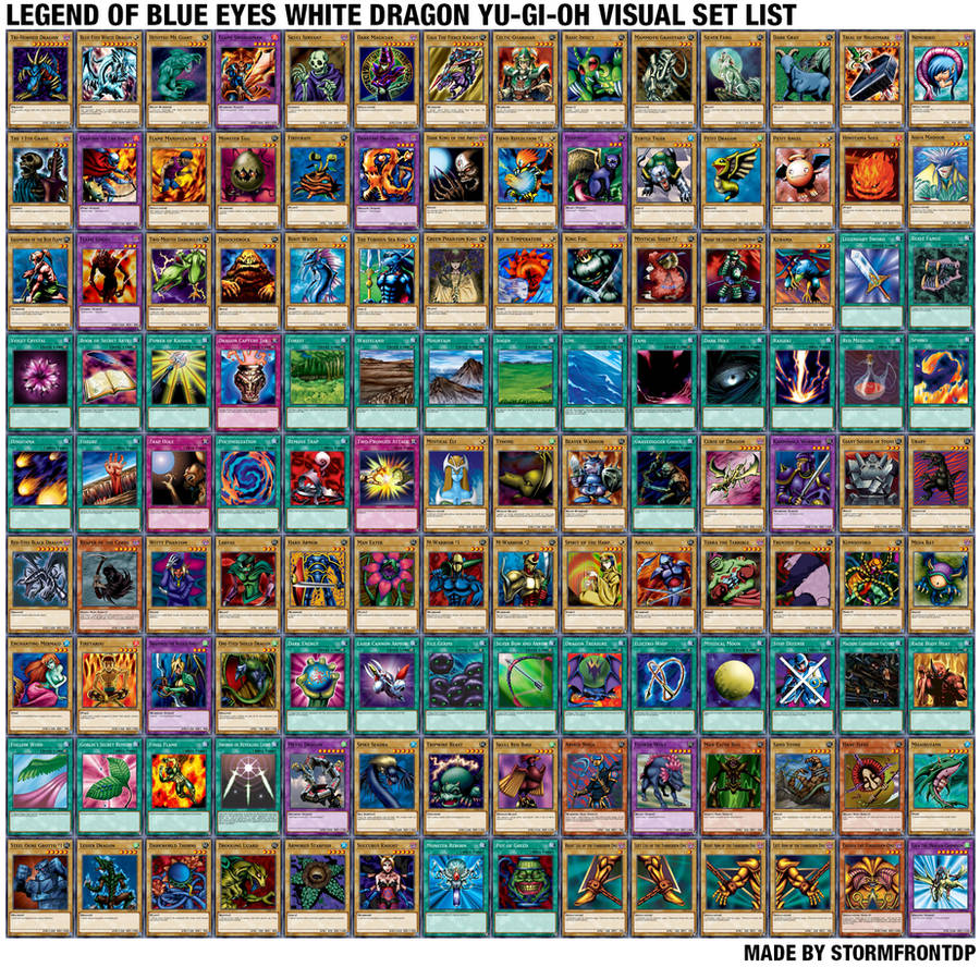 Yu-Gi-Oh Legend of Blue Eyes White Dragon Set List by Stormfrontdp on ... Yu-Gi-Oh Legend of Blue Eyes White Dragon Set List by Stormfrontdp on ...