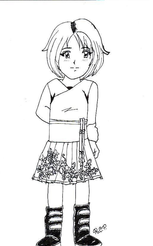 Yuna from FFX inked by Jawbreaker-chibi on DeviantArt