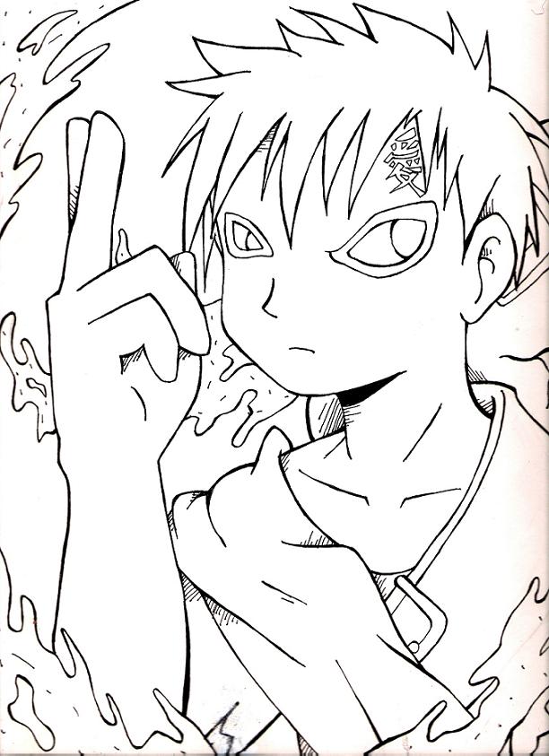 Gaara outline by ZimLover on DeviantArt