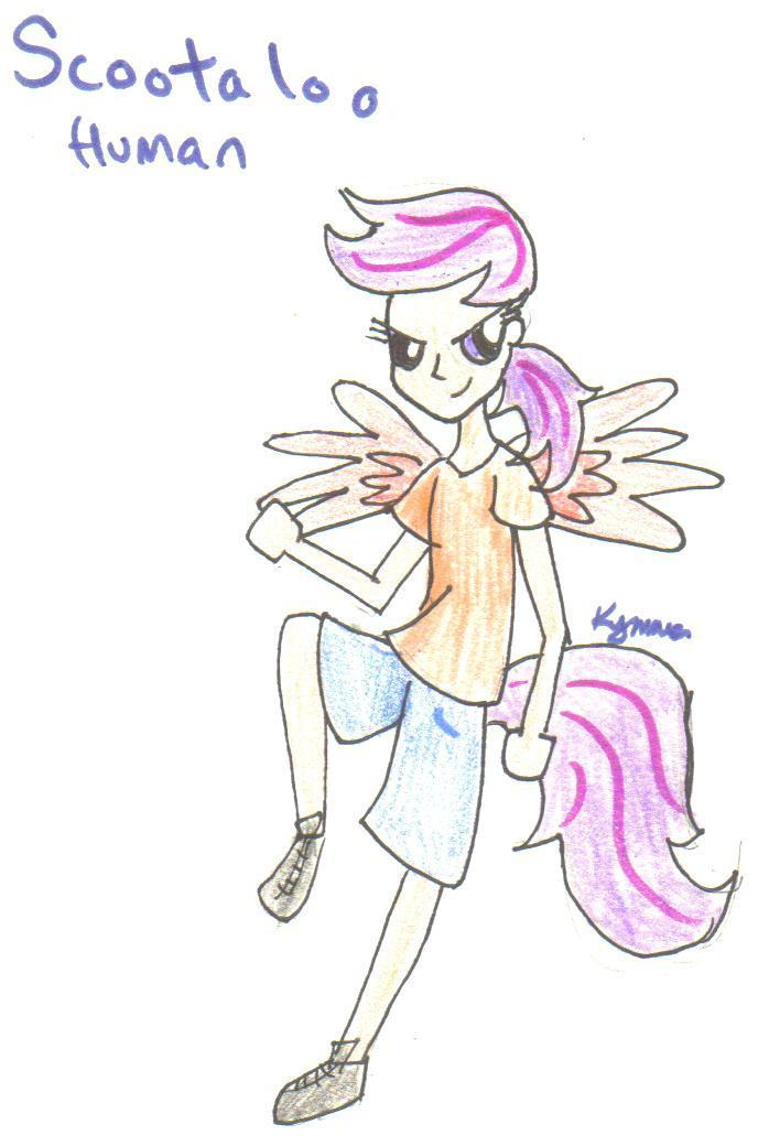 Scootaloo Human By Kymmacaleb On Deviantart
