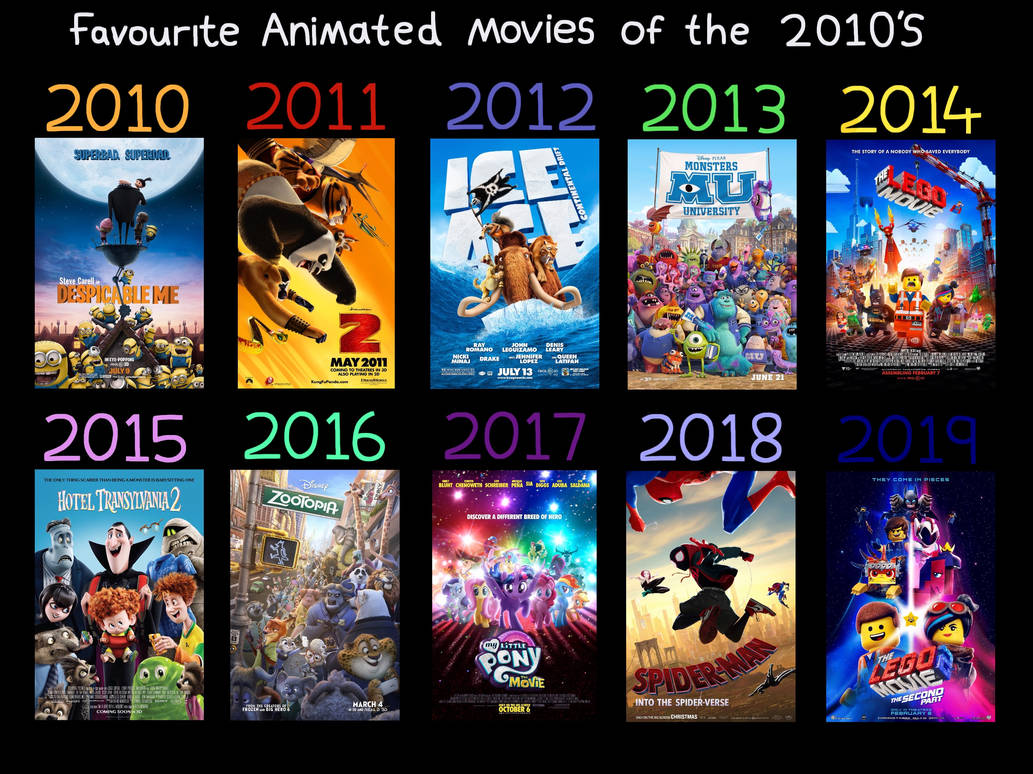 Favourite 2010's Animated Movies by JustSomePainter11 on DeviantArt Favourite 2010's Animated Movies by JustSomePainter11 on DeviantArt