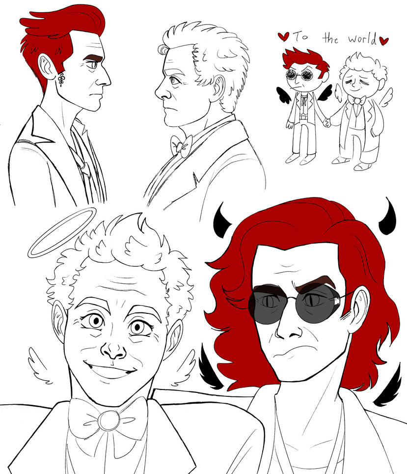 Good Omens Doodles By Vwizards On Deviantart
