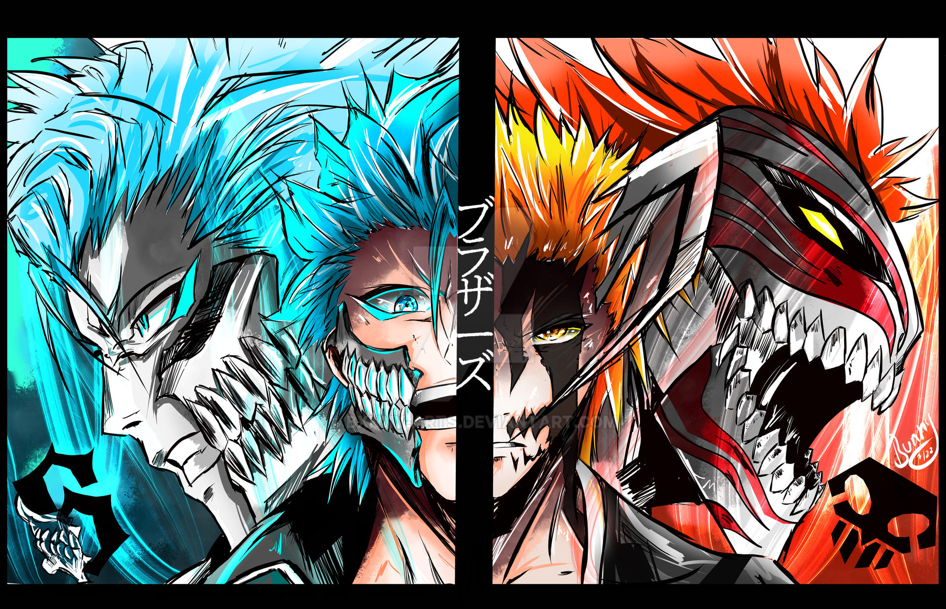 Ichigo X Grimmjow By Bxnny Arts On Deviantart