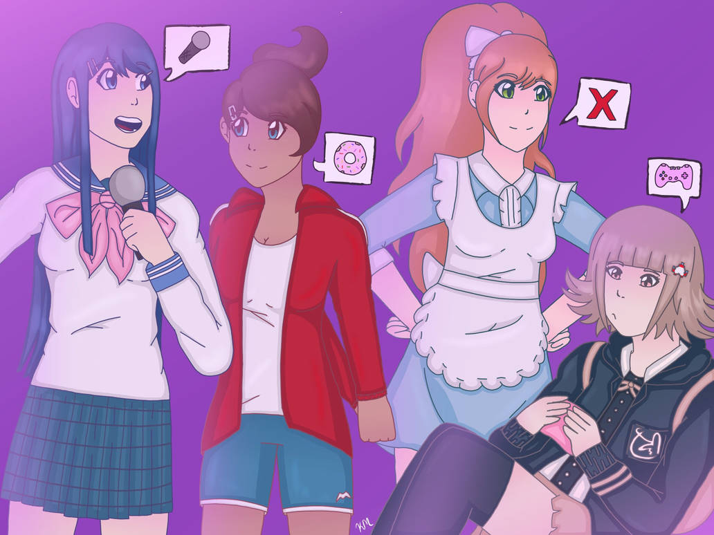Danganronpa Girls By Timberdraws25 On Deviantart