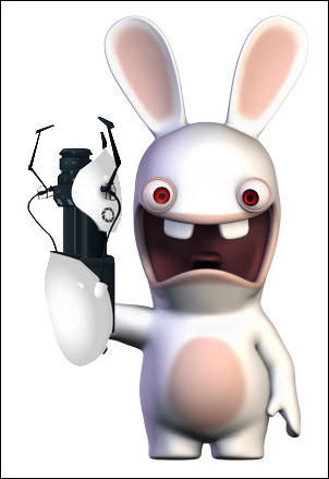Rabbids with Portal Gun by coverop on DeviantArt