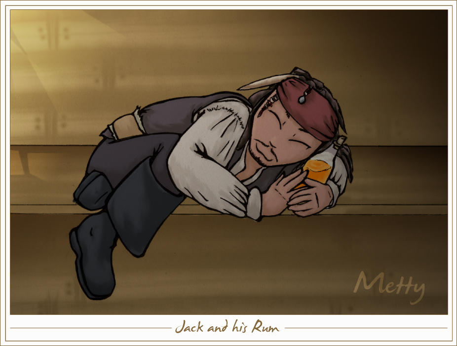 Jack and Rummy the rum bottle by Metty on DeviantArt
