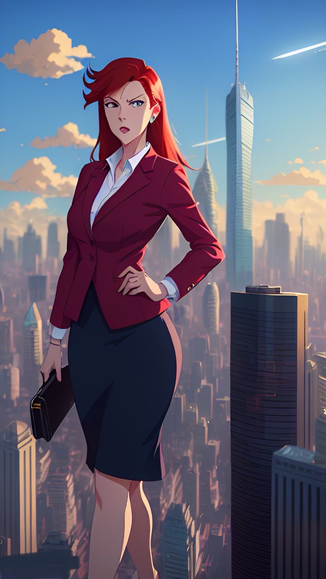 Giantess Redhead Secretary By Bl4ckch3rry69 On Deviantart