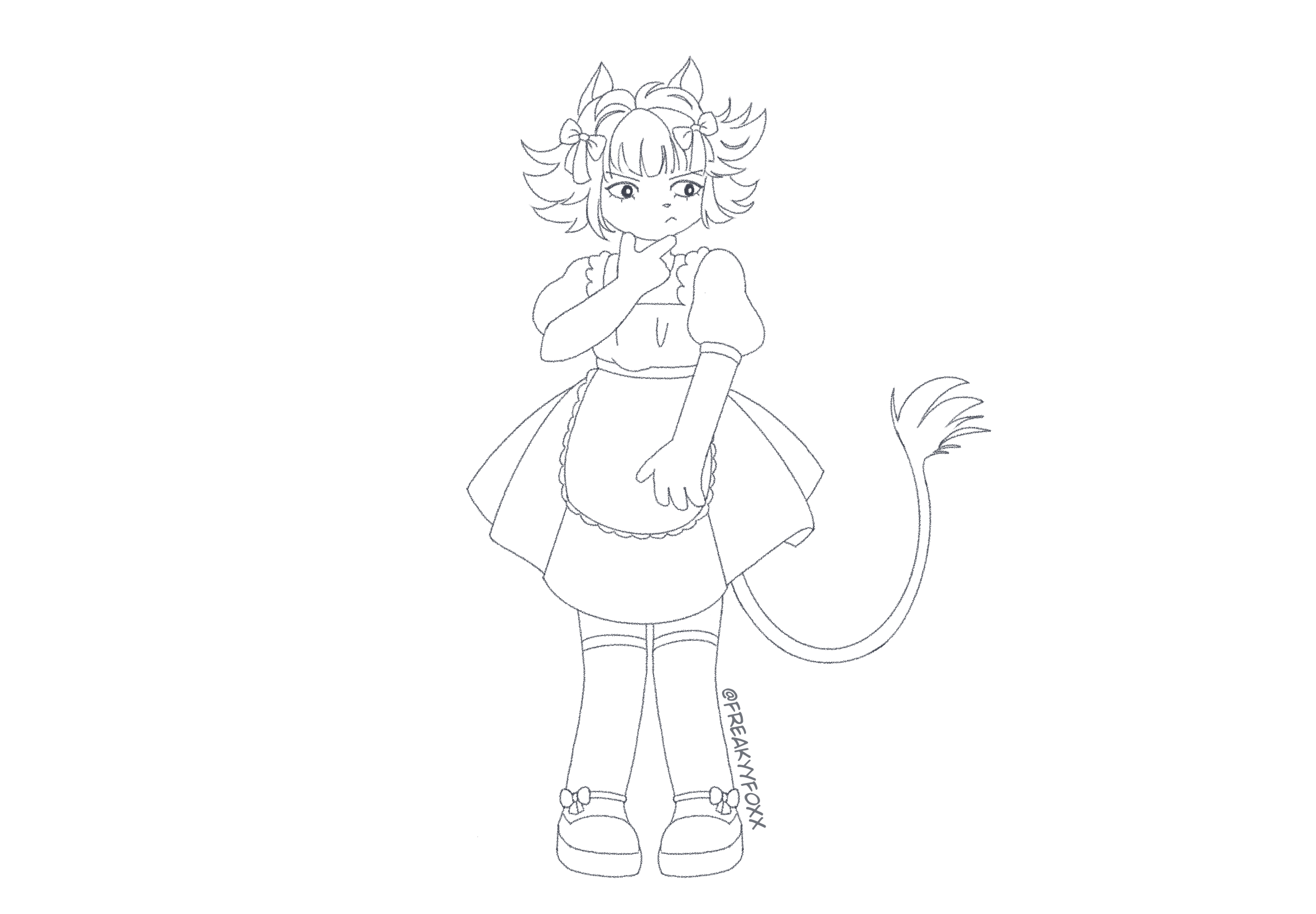 Cat Maid By Freakyyfoxx On Deviantart
