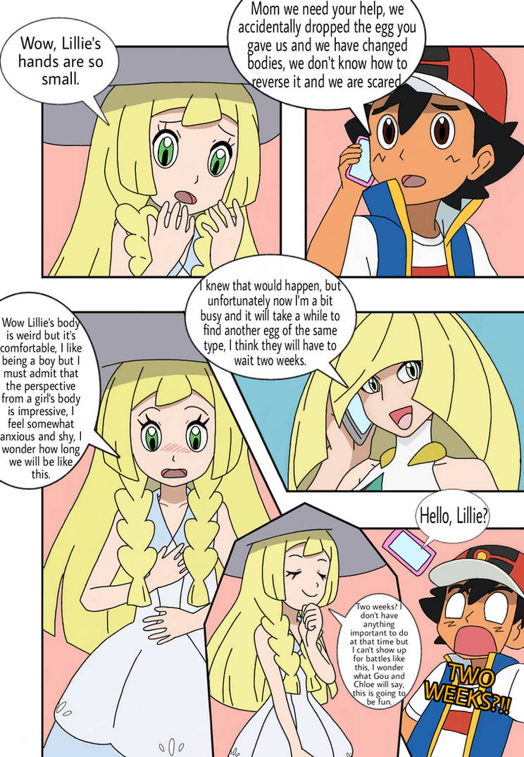 Ash and Lillie body swap (part 2) by TakatoSilver on DeviantArt Ash and Lillie body swap (part 2) by TakatoSilver on DeviantArt