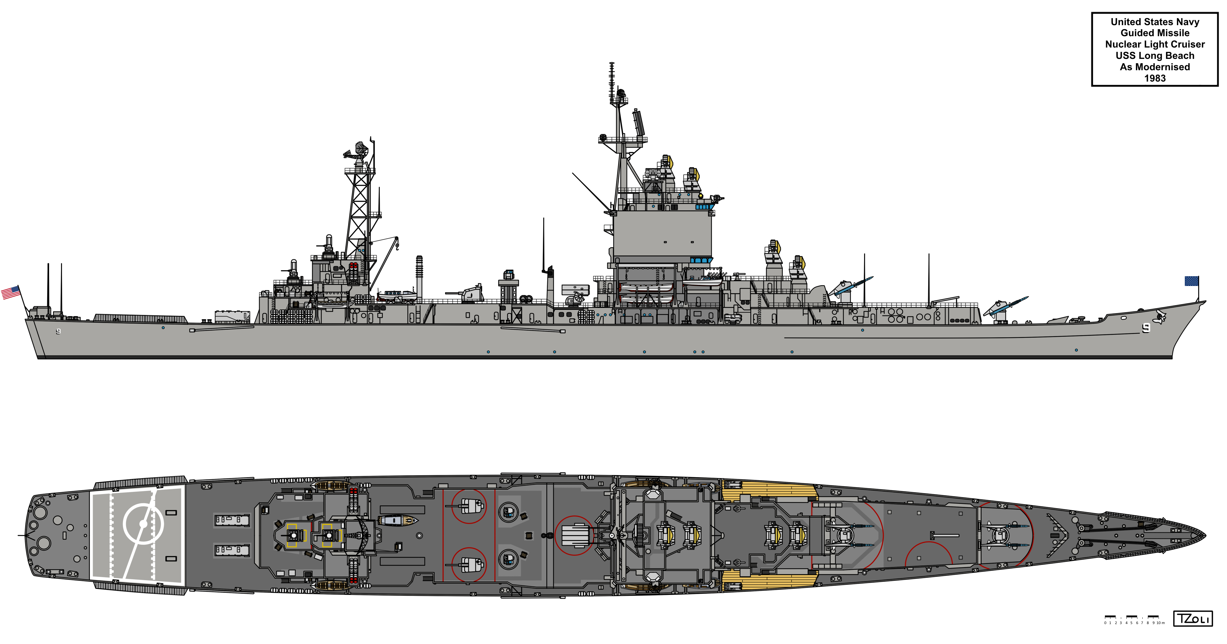 Uss Long Beach As Modernised By Tzoli On Deviantart