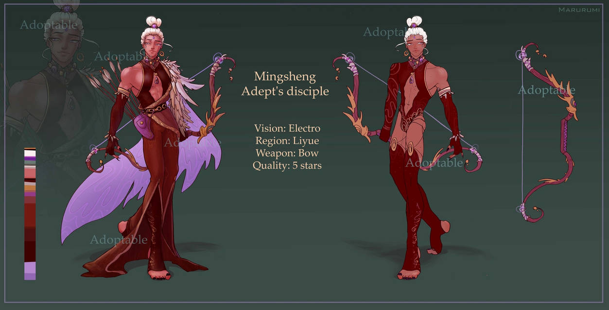 Genshin Impact Adoptable Open By Marurumi On Deviantart