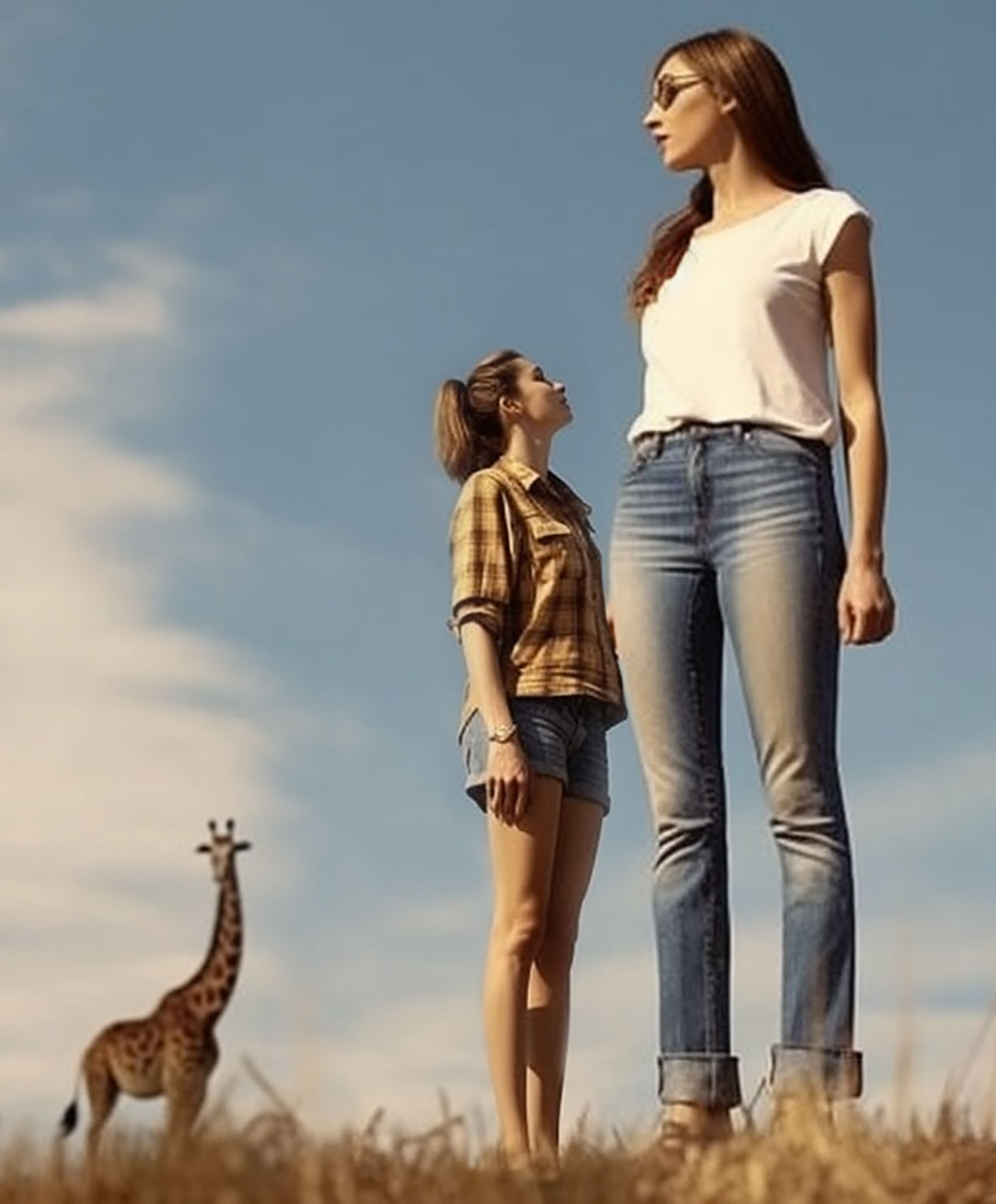 Tall Woman And Short Woman On Safari By Smallfoot93 On Deviantart