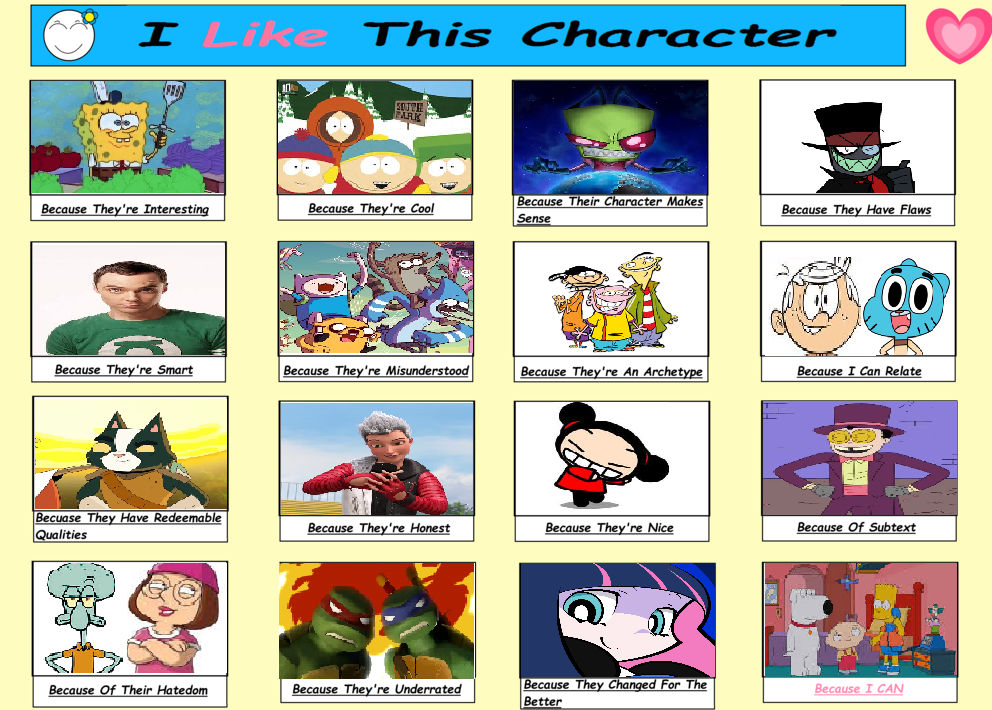 My Favorite Characters List by lh1200 on DeviantArt My Favorite Characters List by lh1200 on DeviantArt