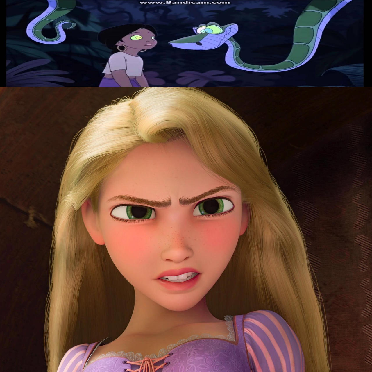 Rapunzel Hates Kaa Hypnotizing Shanti By Maxgoudiss On Deviantart