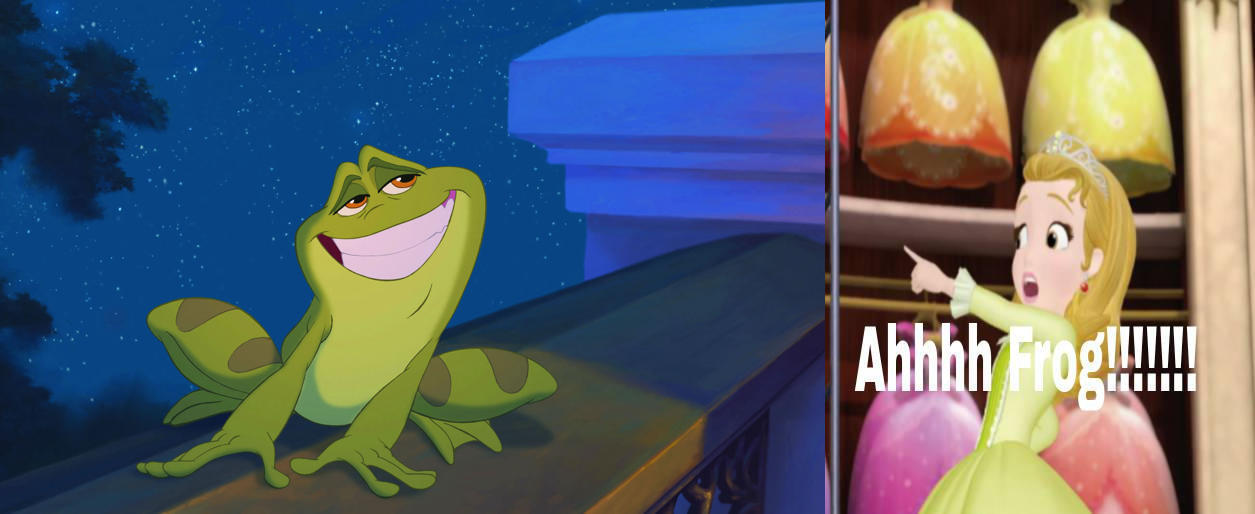 Frog Naveen Frightens Princess Amber By Maxgoudiss On Deviantart