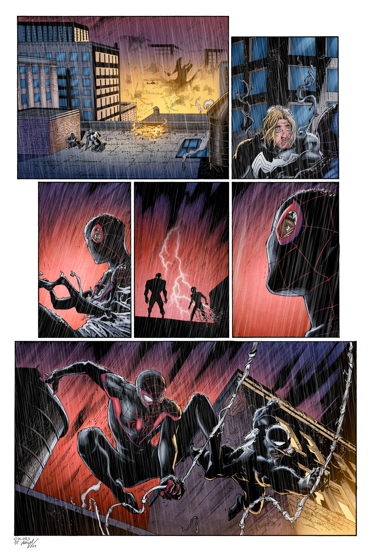 Spider Man And Venom Page Colors Sample By Adrieldallavecchia On Deviantart