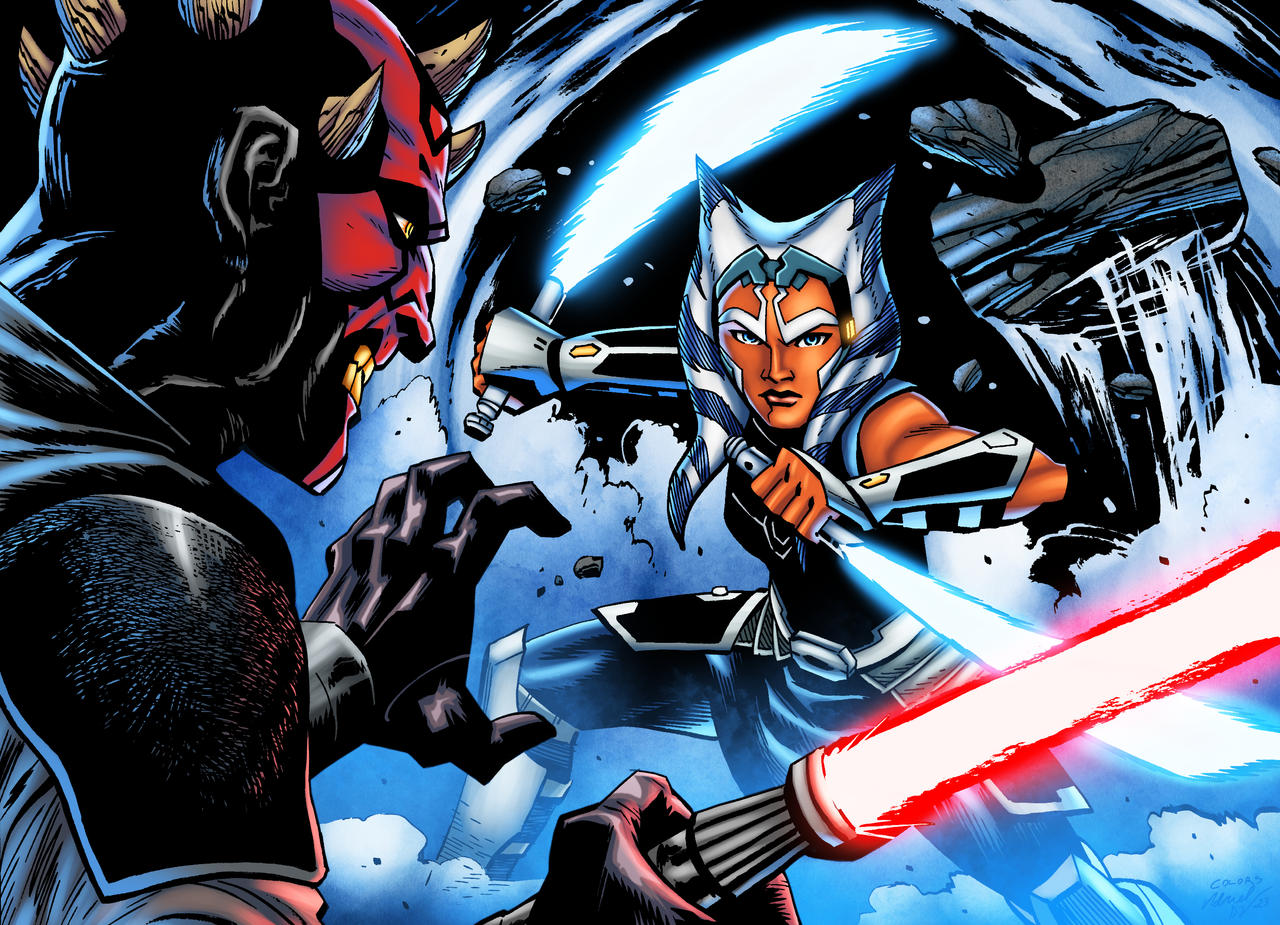 Ahsoka Vs Maul In Mandalore Colors Sample By Adrieldallavecchia On Deviantart