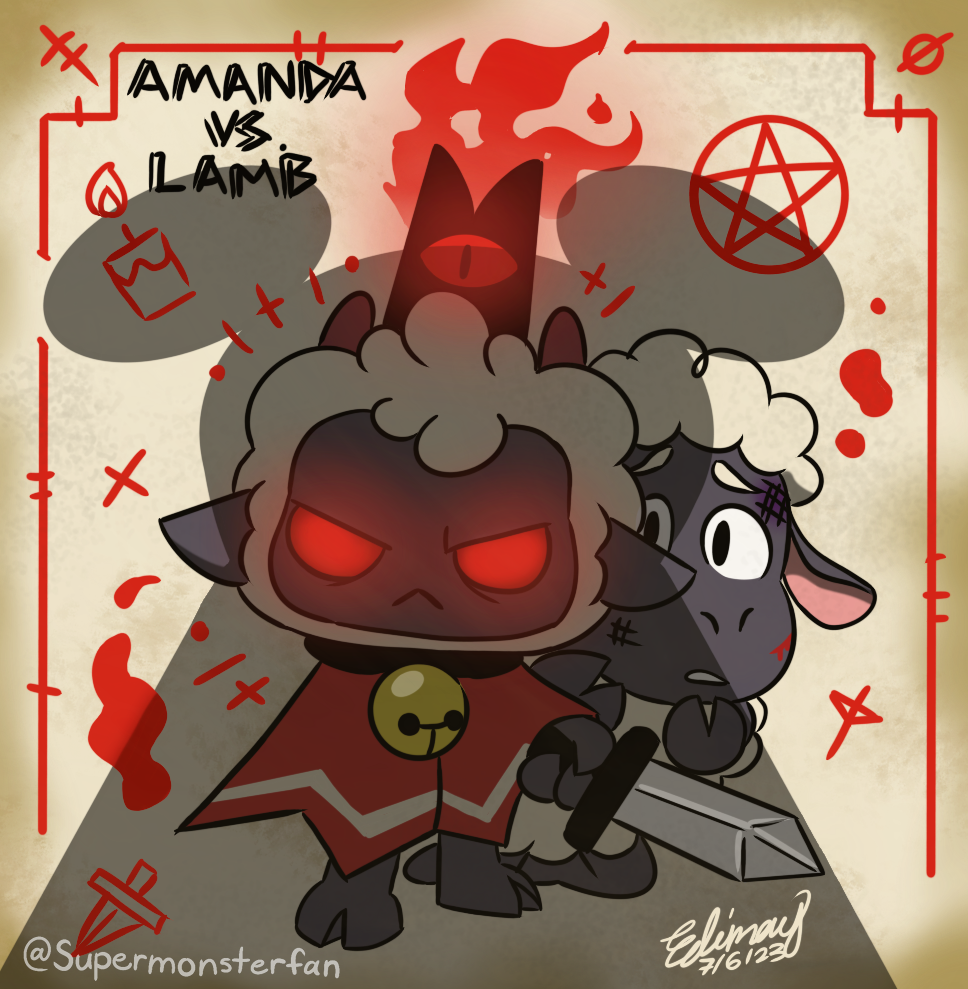 Lamb And Wooly Vs Amanda Crossover Fanart By Supermonsterfan On Deviantart