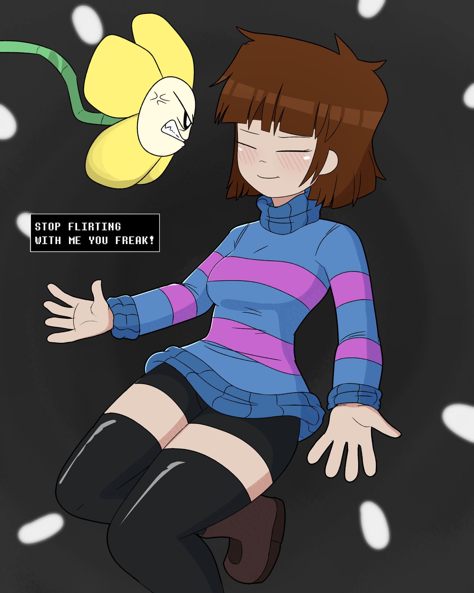 Frisk Vs Flowey By Theblacksunking On Deviantart
