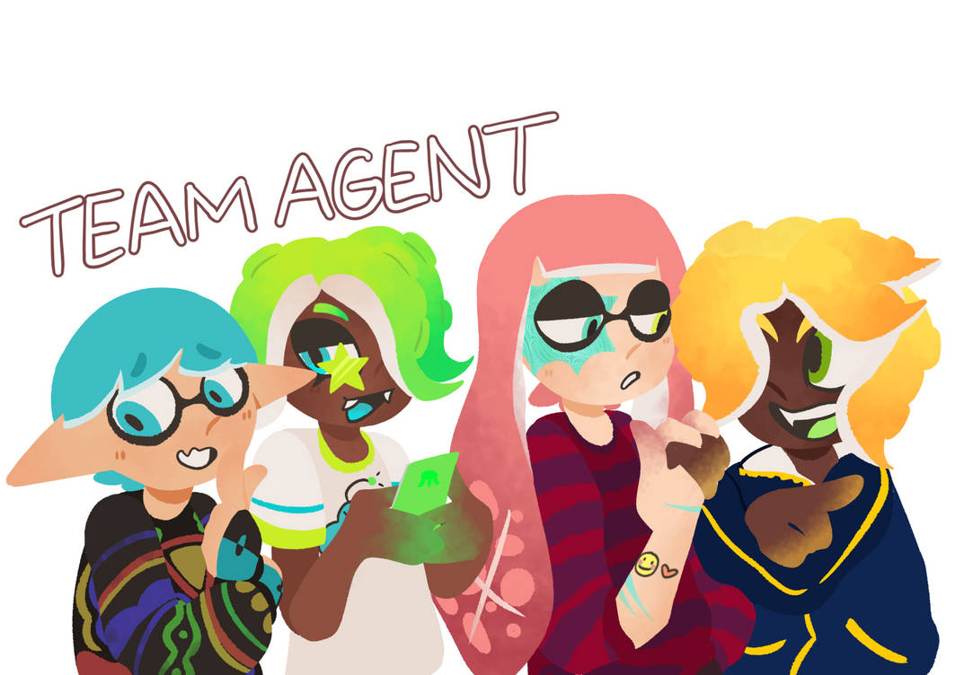 Team Agent Splatoon Au By Grimscrow On Deviantart