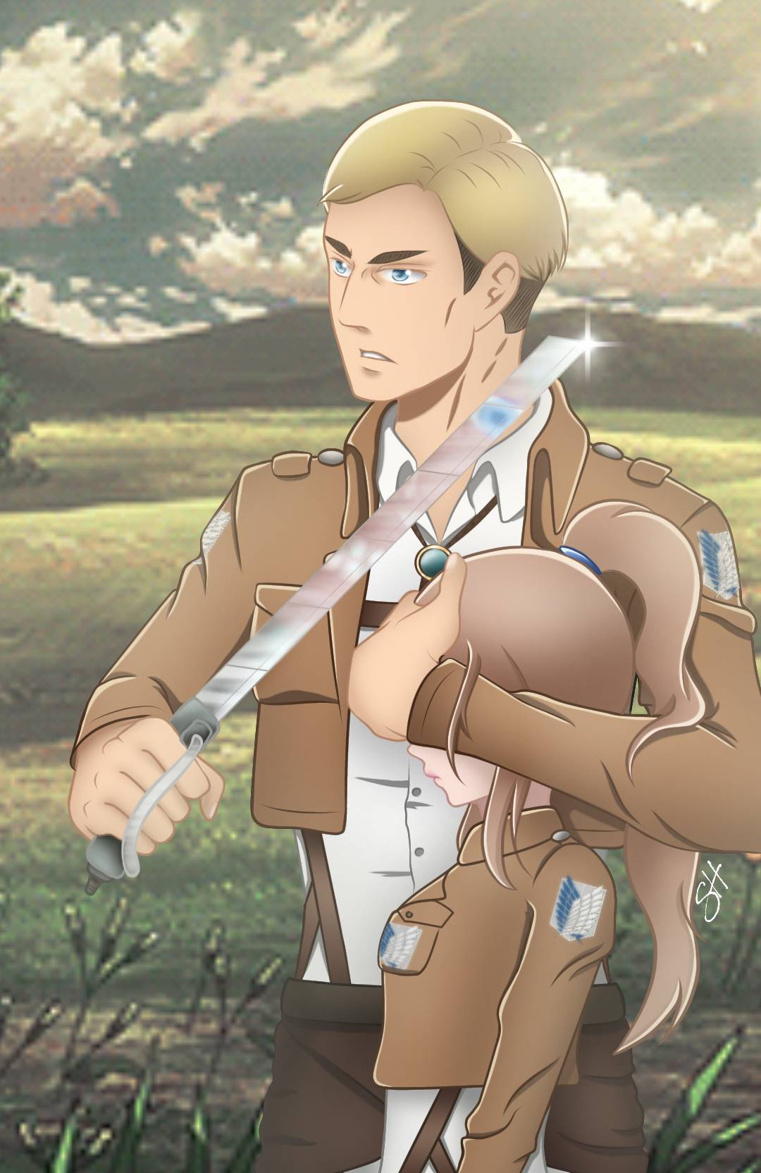 Erwin Smith X Oc Susanne By Lerowa On Deviantart