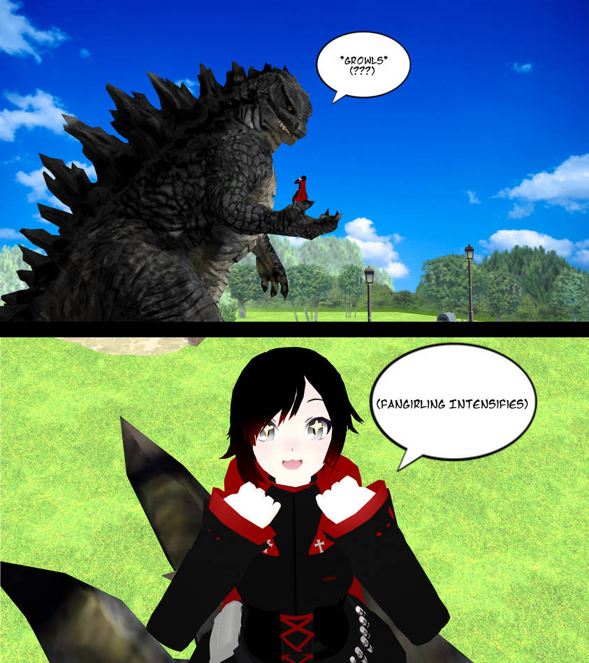 Mmd Legendary Godzilla Meets Ruby Rose By Daikaijuking2004 On Deviantart