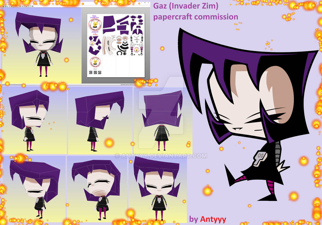 Gaz Membrane (Invader Zim) papercraft by Antyyy on DeviantArt Gaz Membrane (Invader Zim) papercraft by Antyyy on DeviantArt