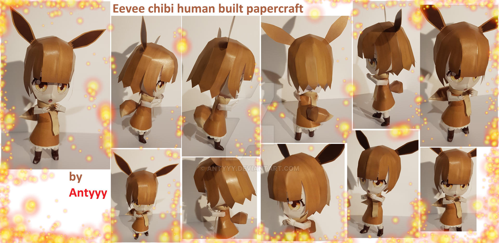 Eevee Chibi Human Built Papercraft By Antyyy On Deviantart