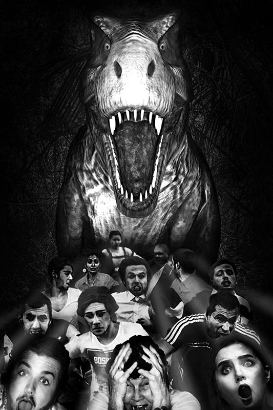 T Rex Chase Bw By Zzzjona On Deviantart
