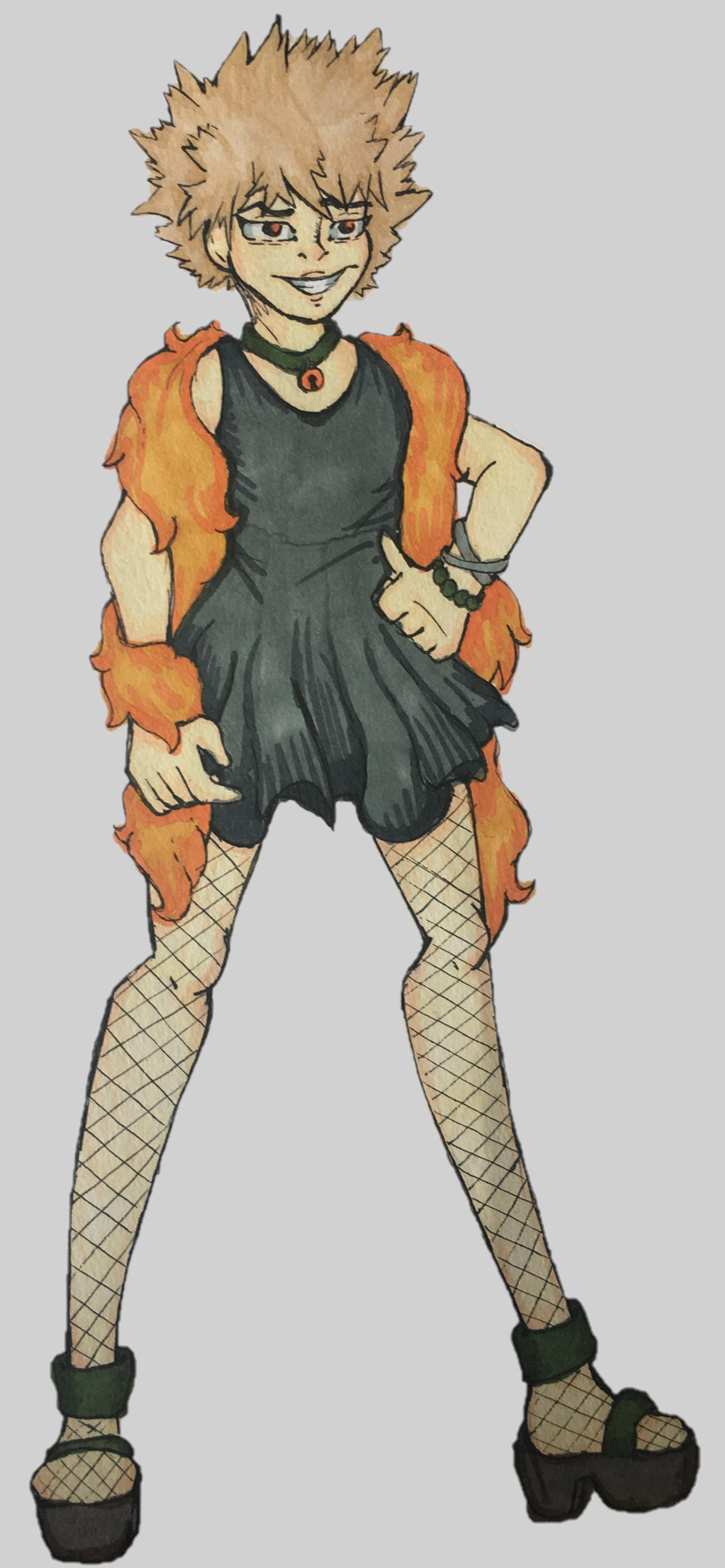 Bakugo In A Dress By Cakecopter On Deviantart