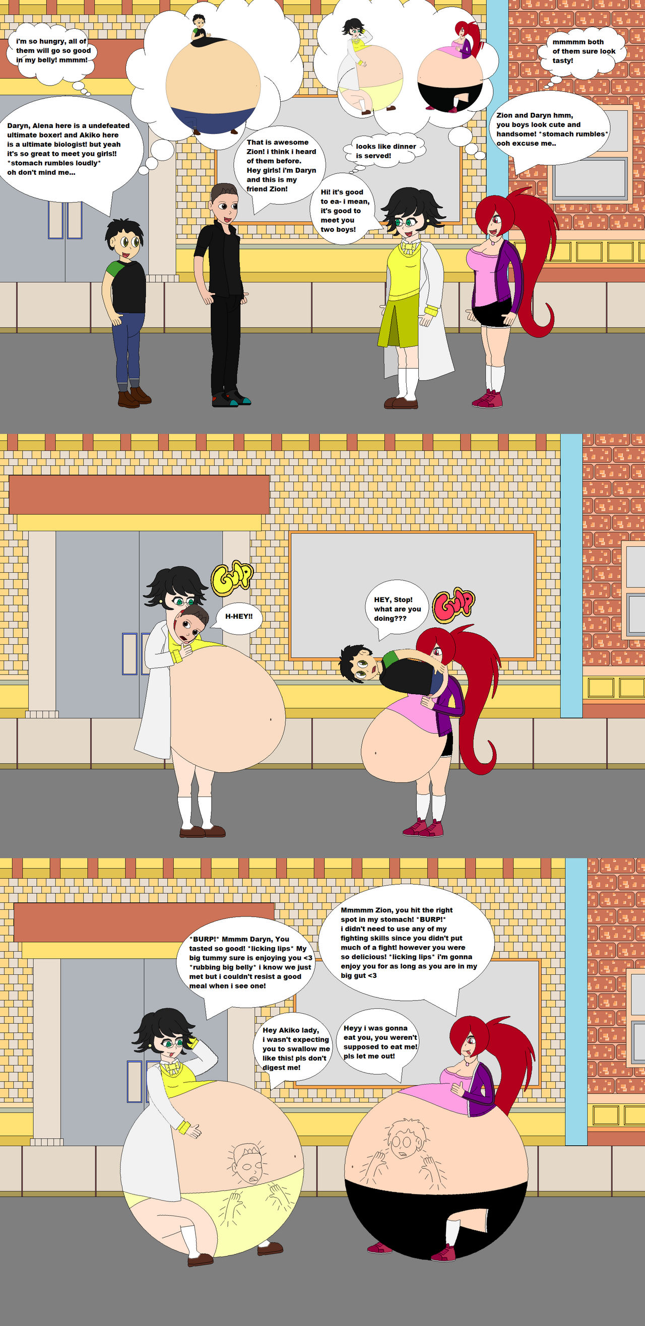 Hungry Hungry Ultimate Girls Art Trade By Irongutz On Deviantart