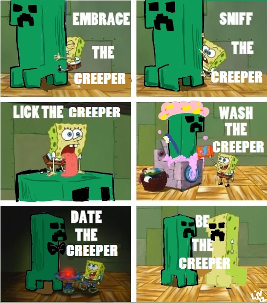 Spongebob Gets To Know His Creeper By Bigtimetransfan27 On DeviantArt spongebob-gets-to-know-his-creeper-by-bigtimetransfan27-on-deviantart