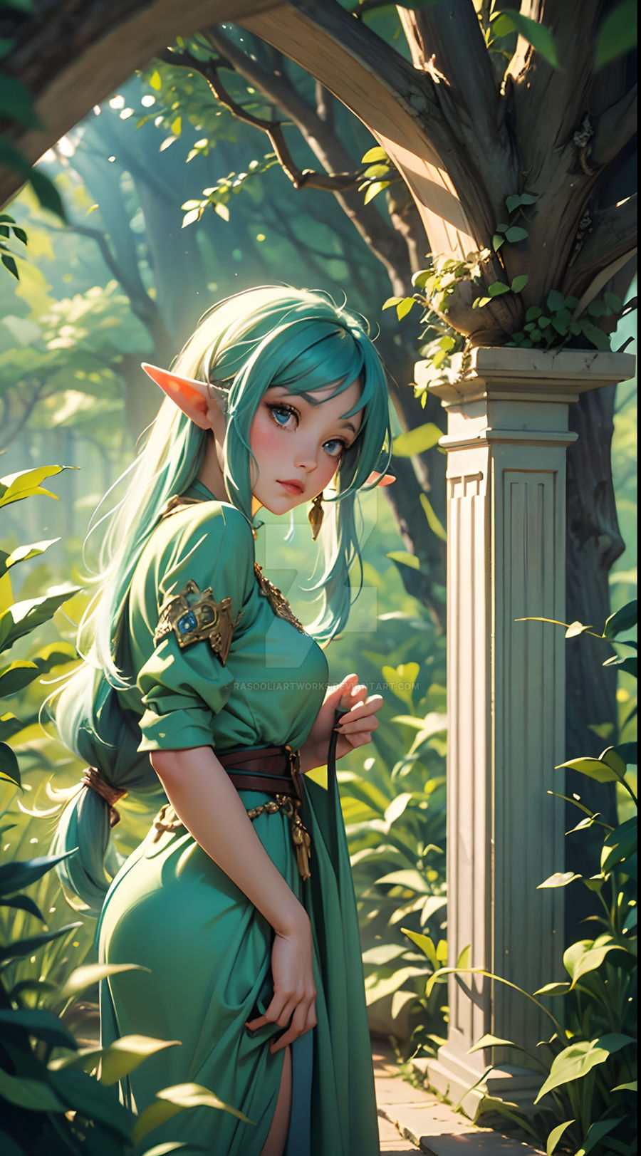 Beautiful And Cute Elf Girl By Rasooliartworks On Deviantart
