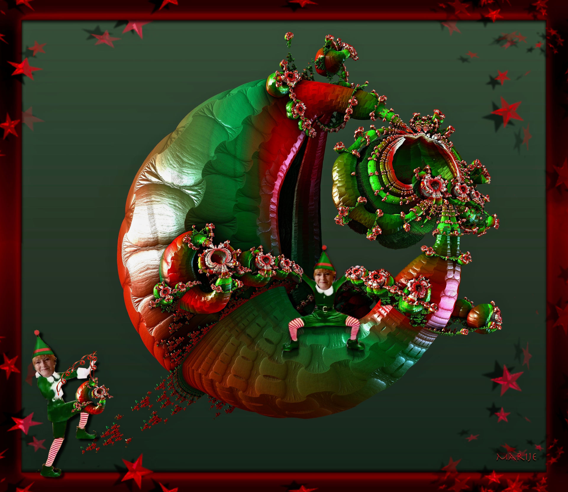 Christmas Elves Applying Christmas Decorations By Marijeberting On Deviantart
