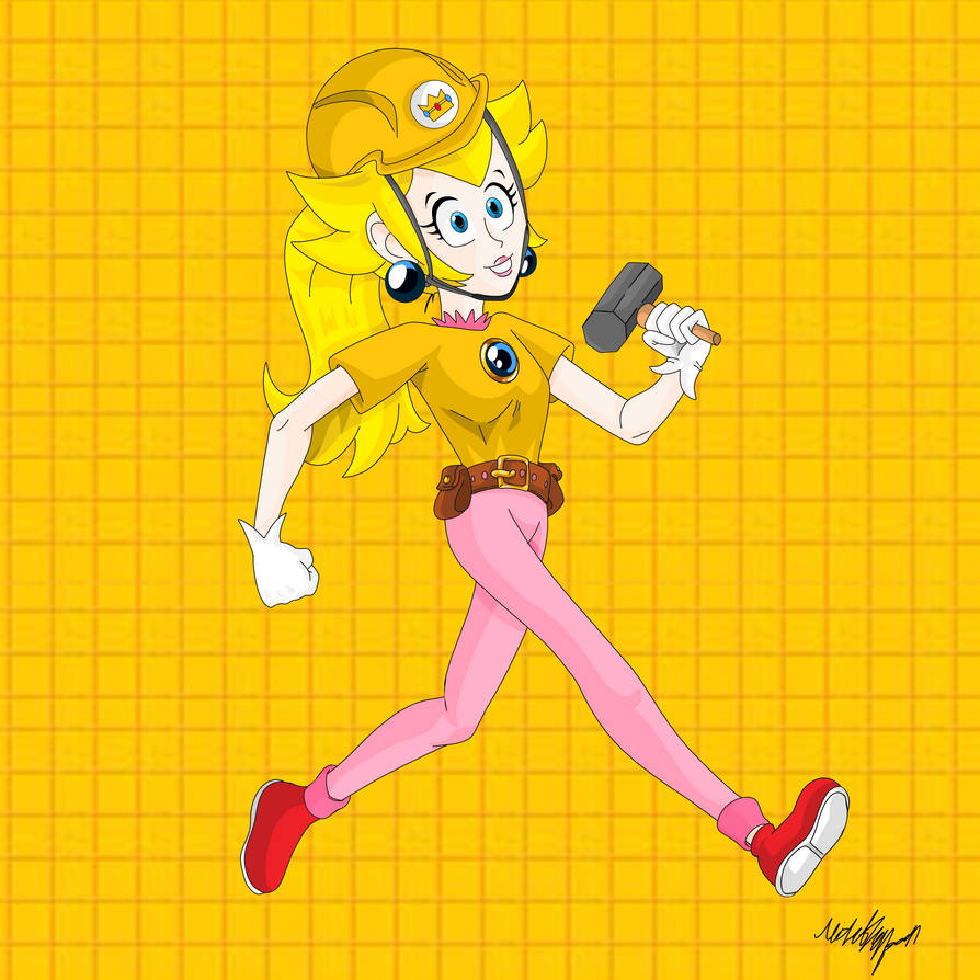 Builder Princess Peach By Nikemiketike On Deviantart
