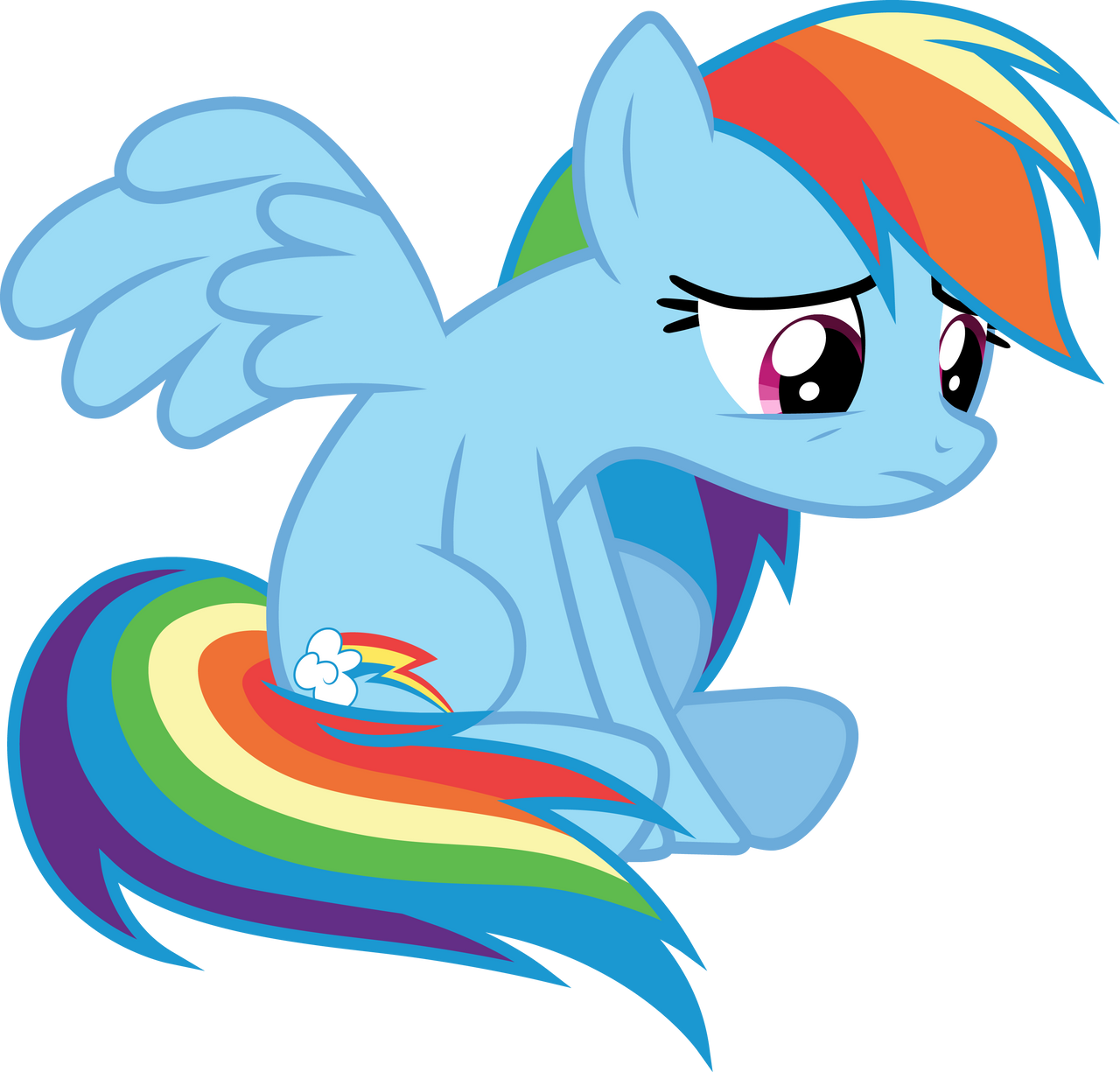 Sad Rainbow Dash By Cloudyglow On Deviantart