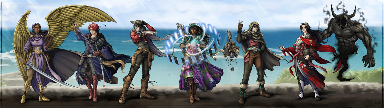 Pathfinder OC's party - Commission by RemyArtt on DeviantArt Pathfinder OC's party - Commission by RemyArtt on DeviantArt