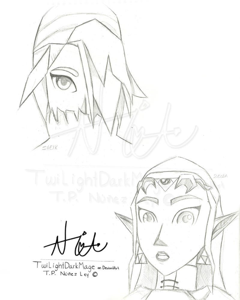 Oot Zelda Sheik Sketches By Kim Sukley On Deviantart