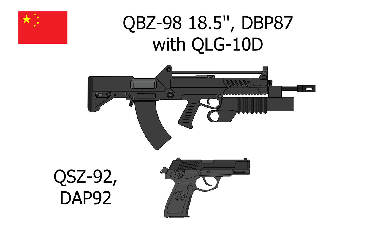 Qbz 98 Aek 971 With Qlg 10d And Qsz 92 By Alexander517 On Deviantart