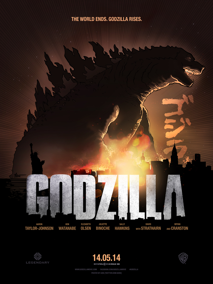 Godzilla 2014 Poster By Adn Z On Deviantart