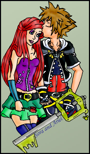 KH-Sora and Ariel by red-eyed on DeviantArt