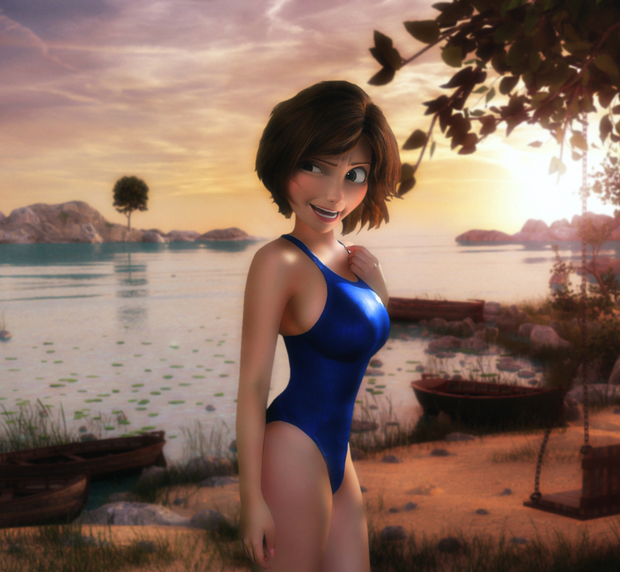 Tipsy Aunt Cass In A Swimsuit By Rastifan On Deviantart