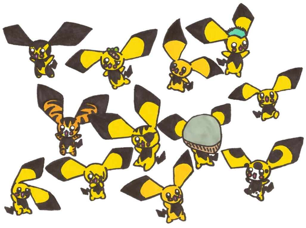 The Pichu Gang by Biigurutwin on DeviantArt
