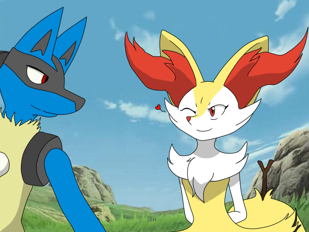 Lucario X Braixen By Mahou Plus On Deviantart