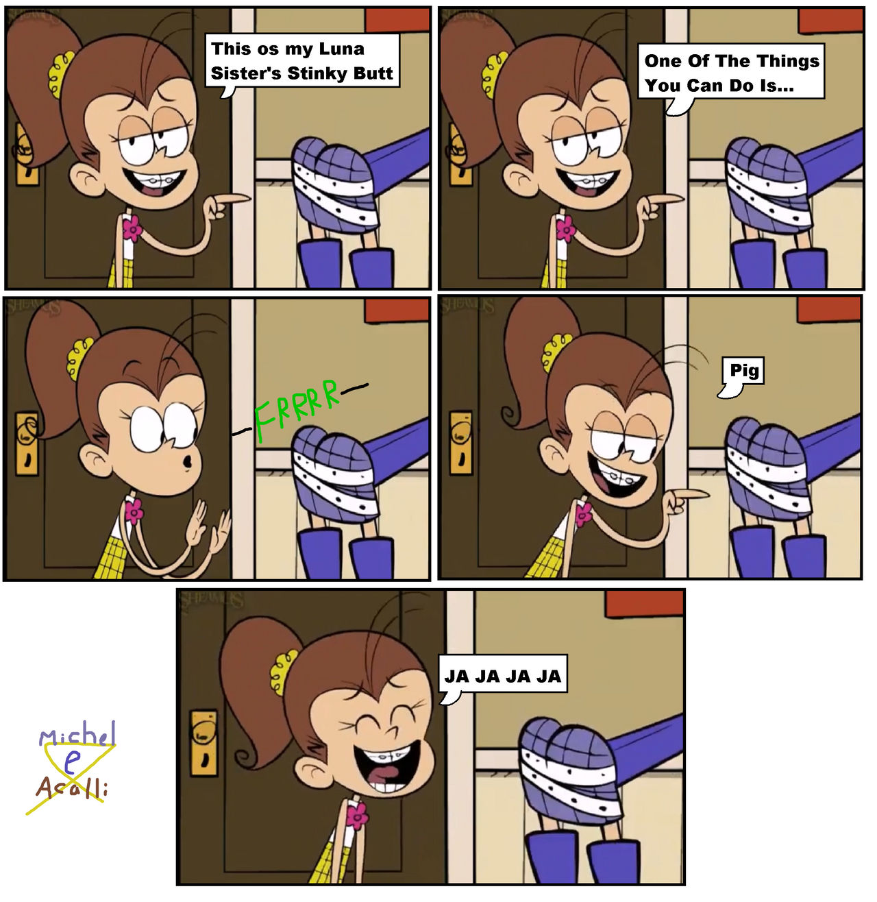 The Loud House Lunas Butt By Michaeltoon On Deviantart