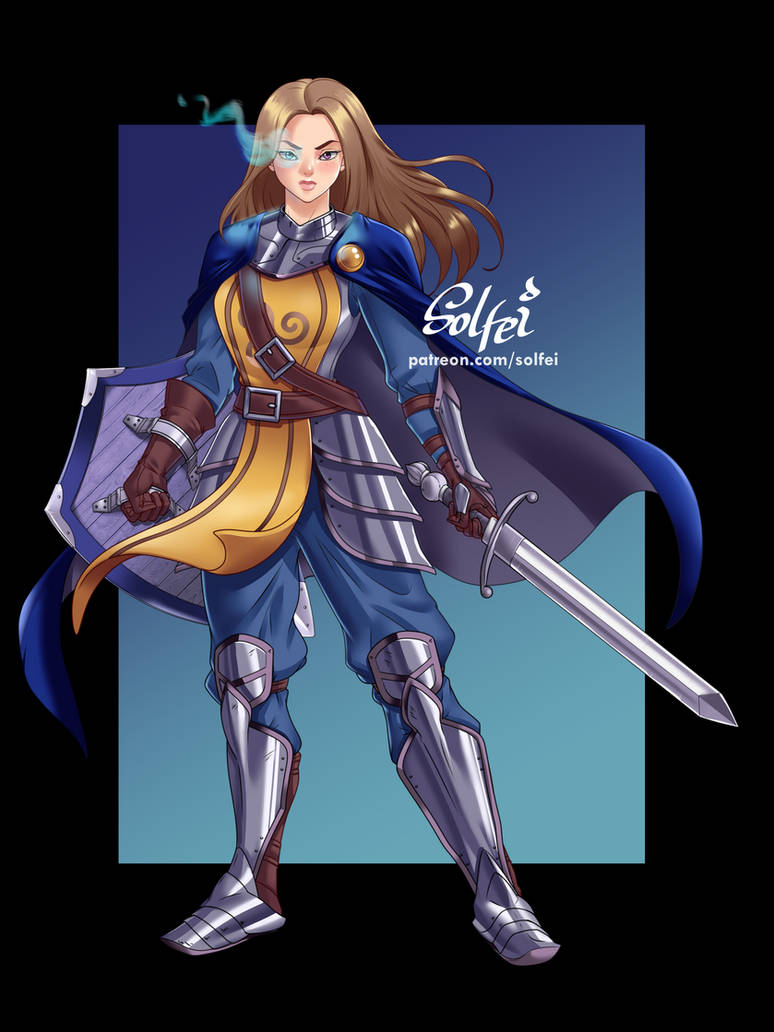 Knight Girl Commission By Solfei On Deviantart