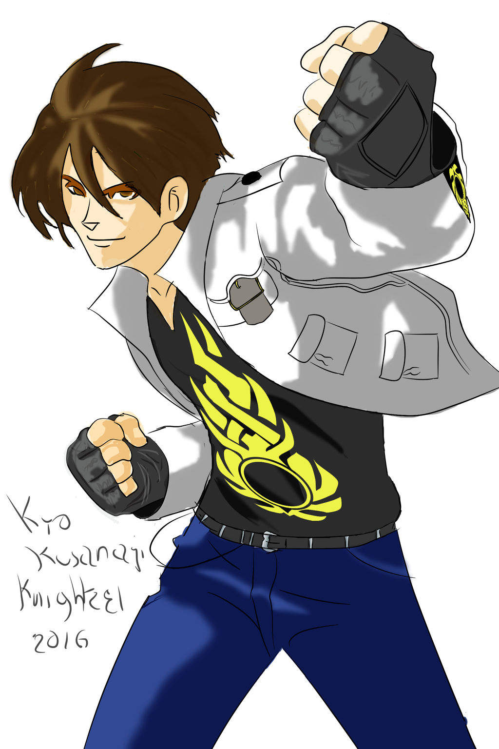 Kyo Kusanagi Kof Xiv By Knightkeb On Deviantart