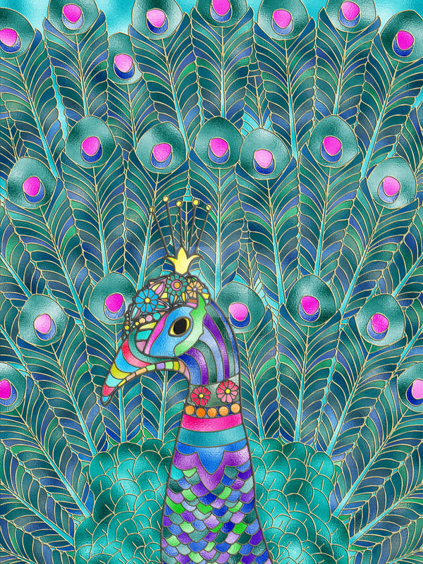 Stained Glass Peacock Ii By Abiliofernandez On Deviantart