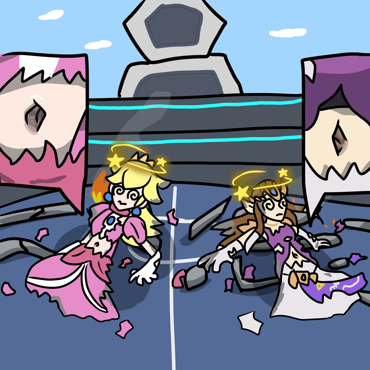 Peachzelda Ssb Brawl Belly Buttondizzy Eyes By Ssnhrni On Deviantart