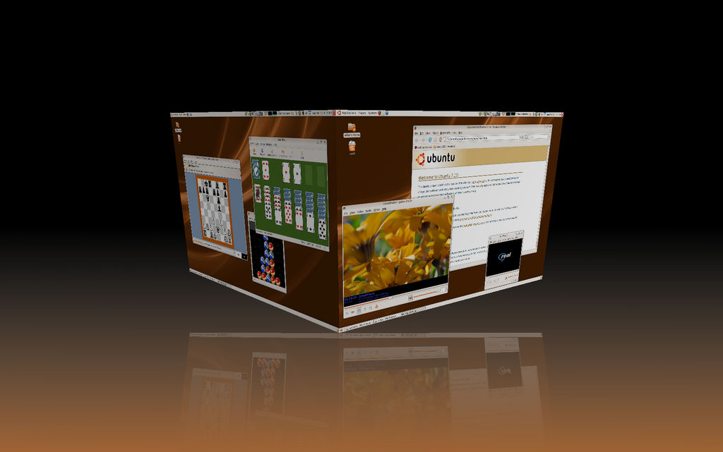 Free Ubuntu Desktop Cube By Buttercupgreen On Deviantart